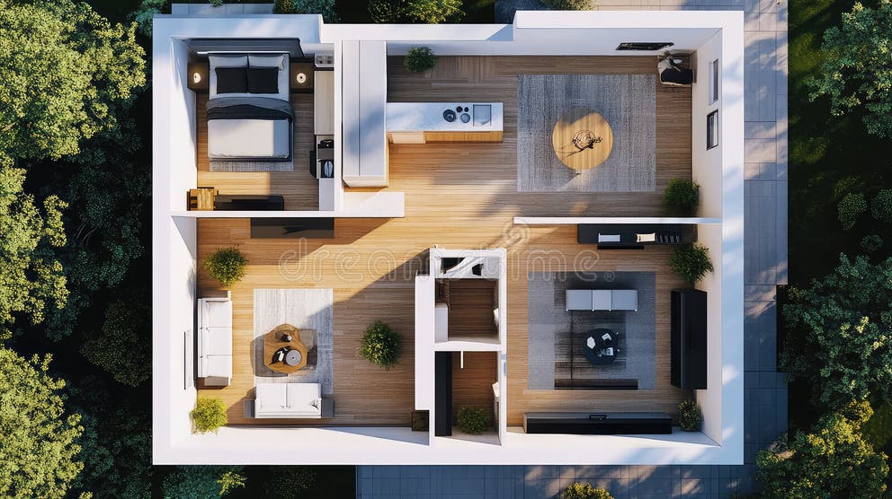 Design X-ray of 3d Floor Plan Stock Illustration - Illustration of ...