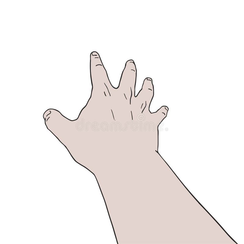 Design of Realistic Hand Illustration Stock Vector - Illustration of ...