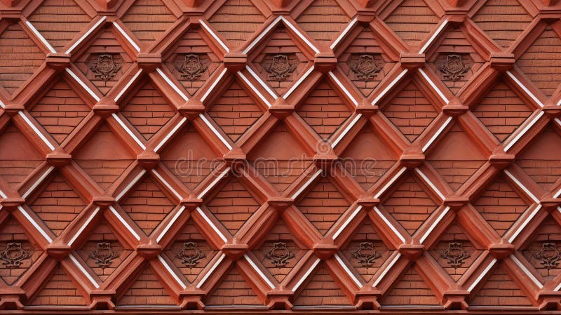 Design red brick pattern stock illustration. Illustration of building ...