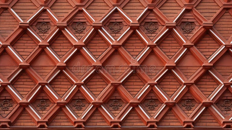 Design red brick pattern stock illustration. Illustration of building ...
