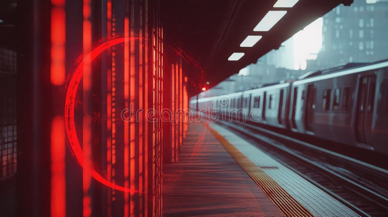 Design Red Circle Line through Stock Illustration - Illustration of ...