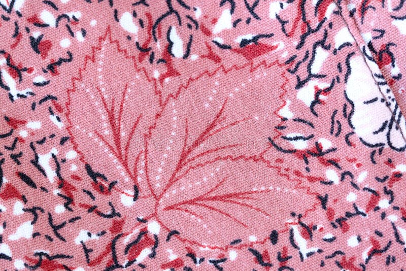 Design of Red Flower Pattern on Fabric. Stock Image - Image of design ...