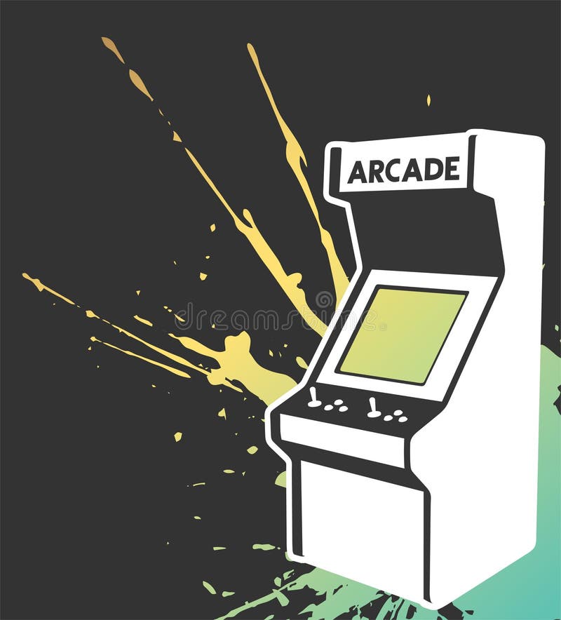 Design of Retro Arcade Machine Stock Vector - Illustration of player ...
