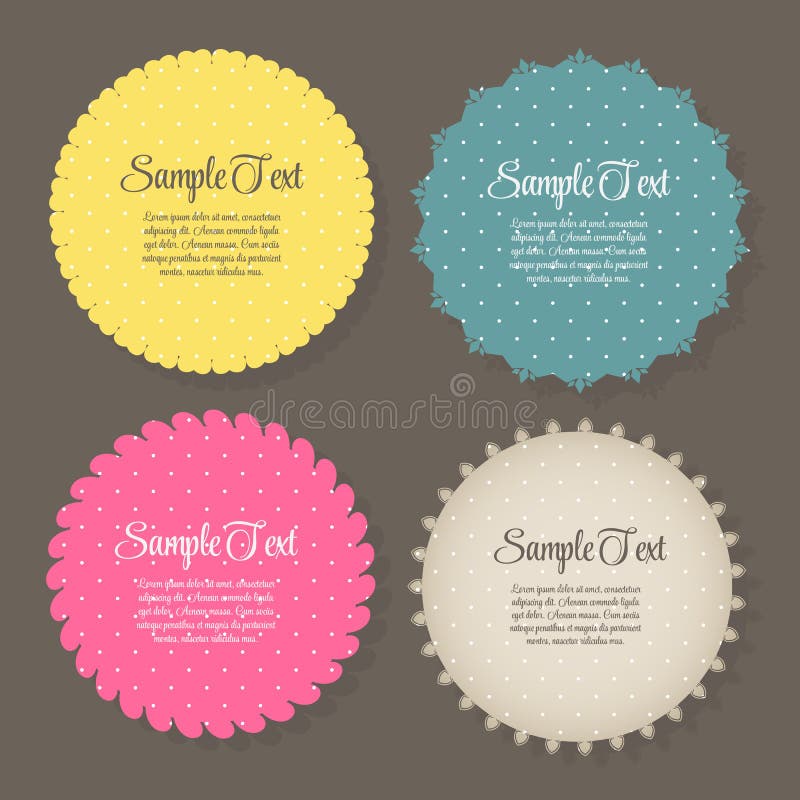 Design-Retro- Aufkleber, Rahmen, Mit Bogen-Vektor Vektor Abbildung ...