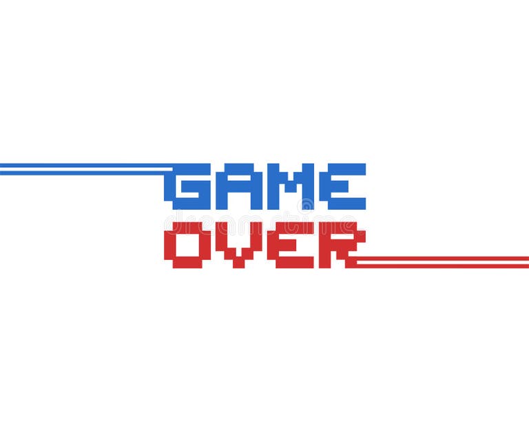 Design of retro game over stock vector. Illustration of sign - 227685165