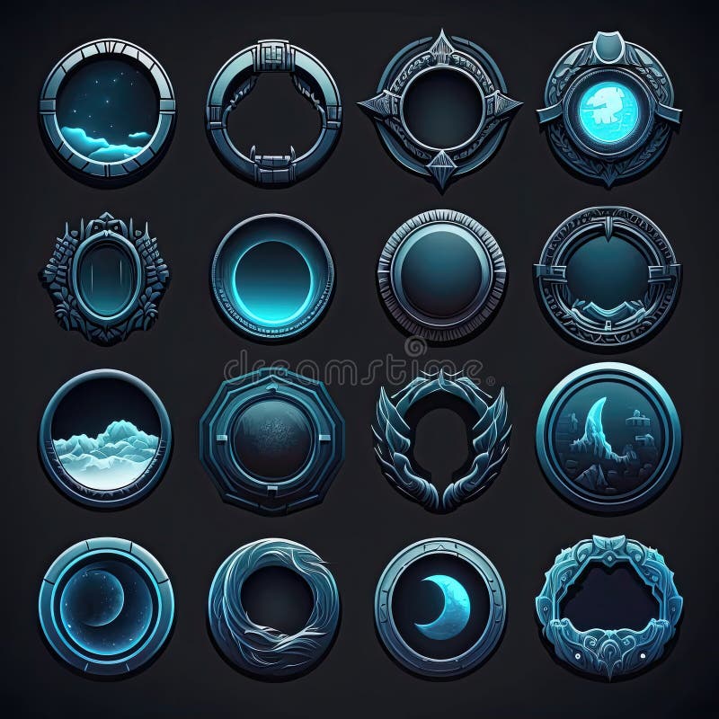 Panel Round Frame Game Ai Generated Stock Illustration - Illustration ...