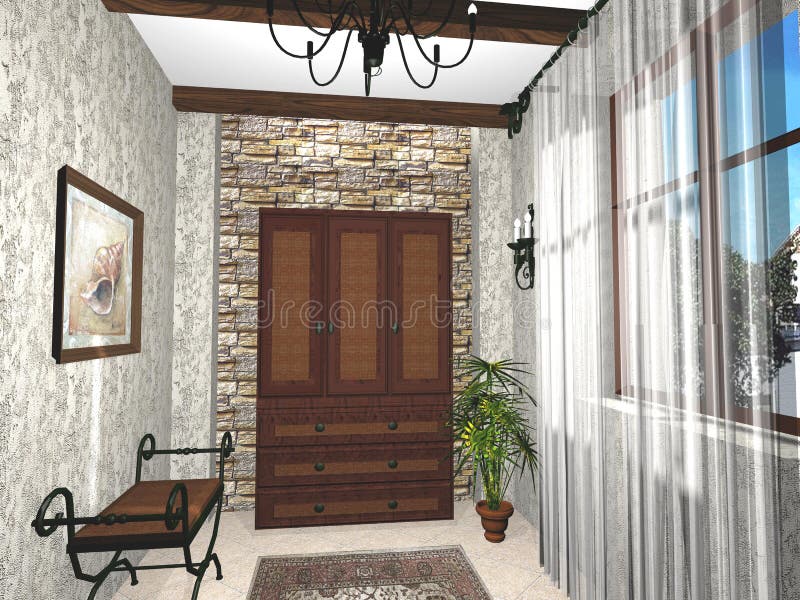 Design of rural house room stock photo. Image of apartment - 10787532