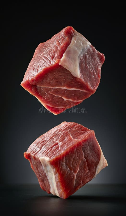 Fresh cube meat stock illustration. Illustration of cuisine - 329373080