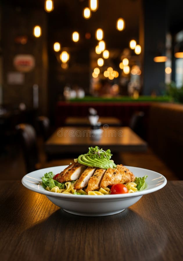 Delicious Plate in Restaurant Stock Illustration - Illustration of ...