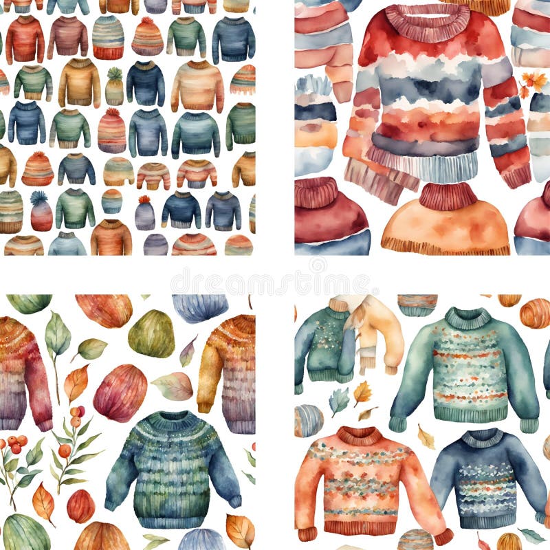 Set of pull over stock illustration. Illustration of pattern - 333322935