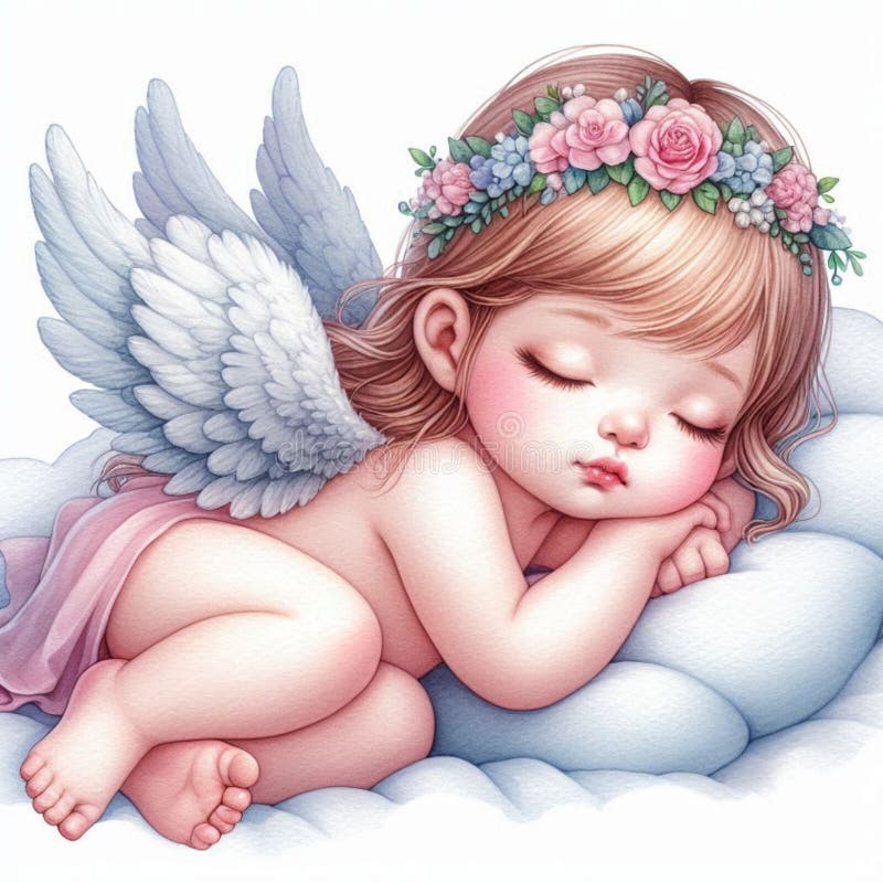 Baby angel stock illustration. Illustration of head - 360984454