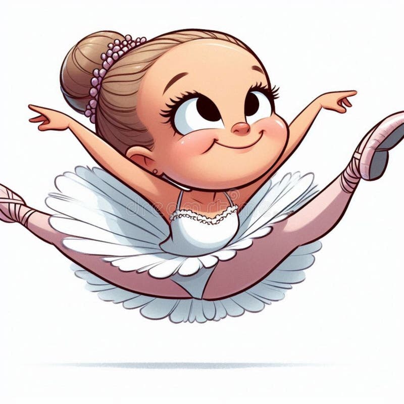 Funny little ballerina stock illustration. Illustration of draw - 368230932