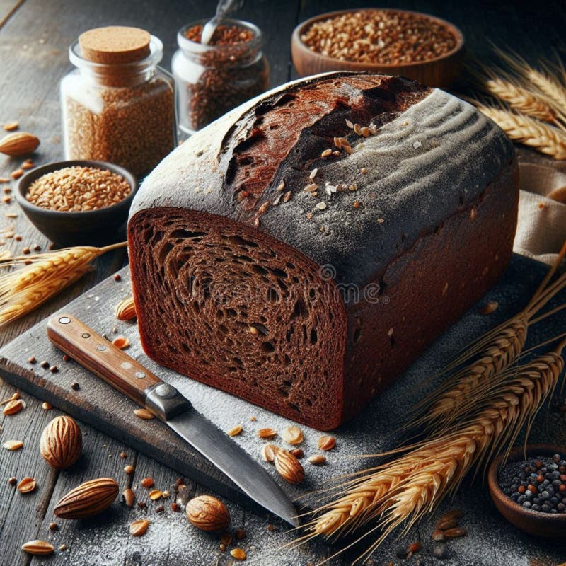 A delicious viking bread stock illustration. Illustration of bread ...