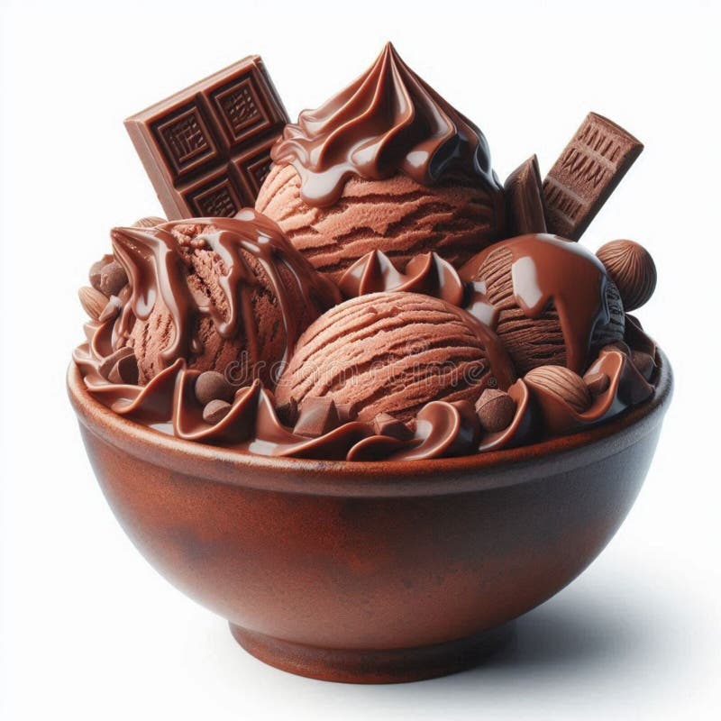 Ice Cream Bowl 3D Icon stock illustration. Illustration of vanilla ...