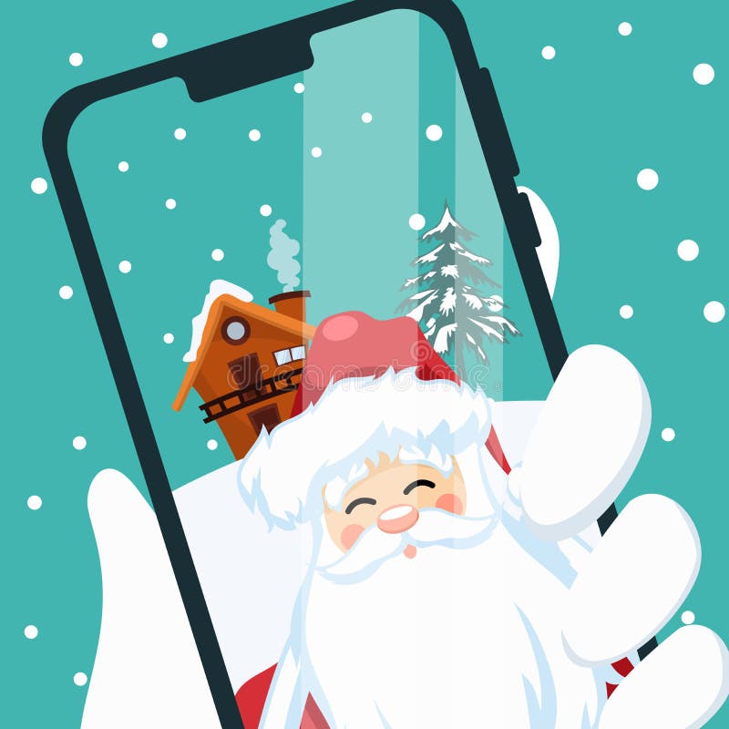 Santa Claus Phone Call Stock Illustrations – 324 Santa Claus Phone Call ...