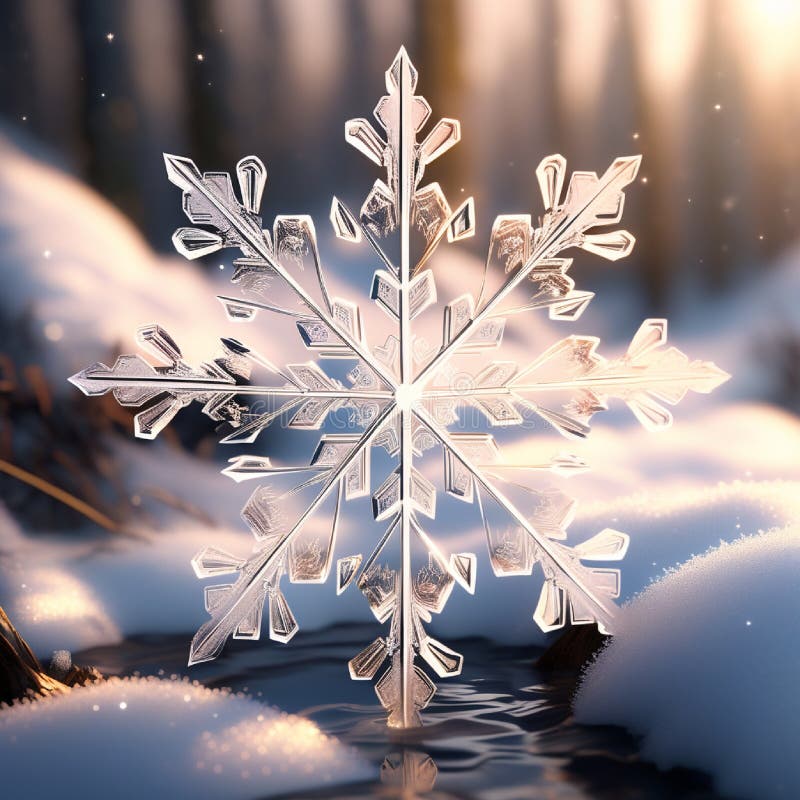 Design a Scene that Captures the Delicate Details of a Snowflake ...