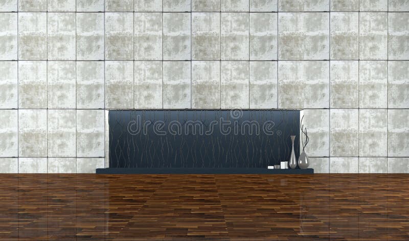 Design Scene of Ultra Modern Lounge Room. Stock Illustration ...