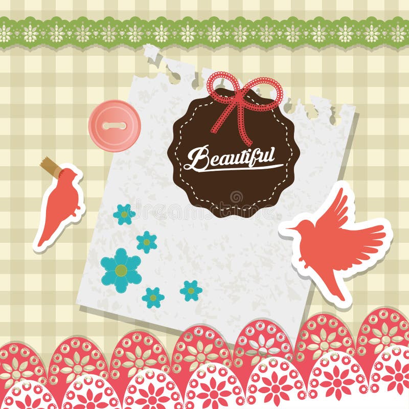 Design of Scrapbook Icons, Vector Design Stock Vector - Illustration of ...