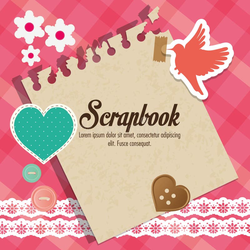 Design of Scrapbook Icons, Vector Design Stock Vector - Illustration of ...