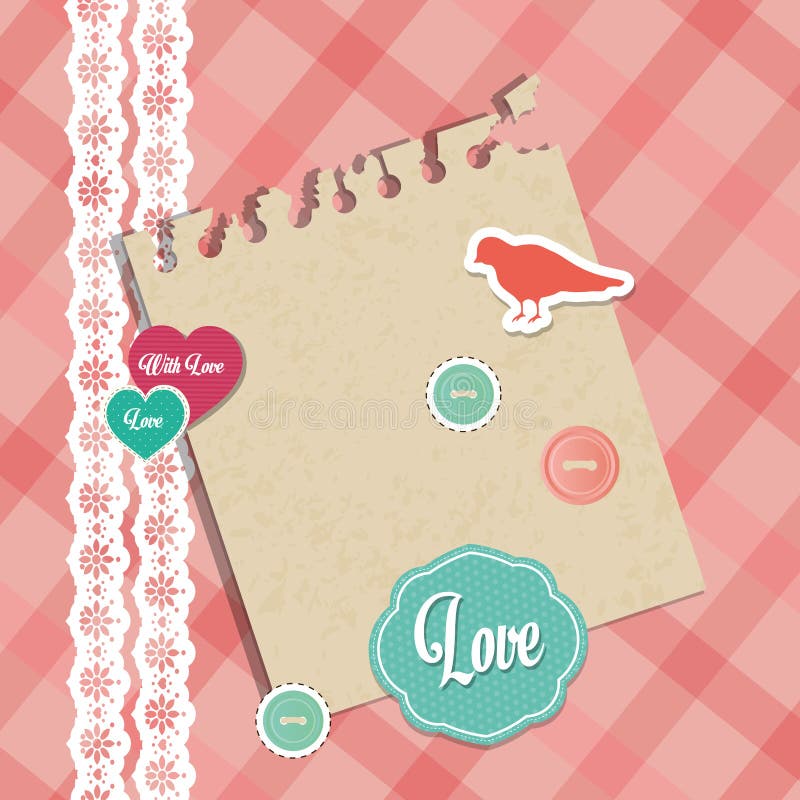 Design of Scrapbook Icons, Vector Design Stock Vector - Illustration of ...