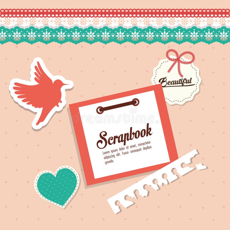 Design Of Scrapbook Icons, Vector Design Stock Vector - Illustration of ...