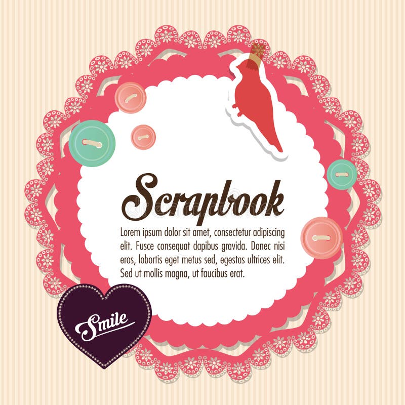 Design of Scrapbook Icons, Vector Design Stock Vector - Illustration of ...