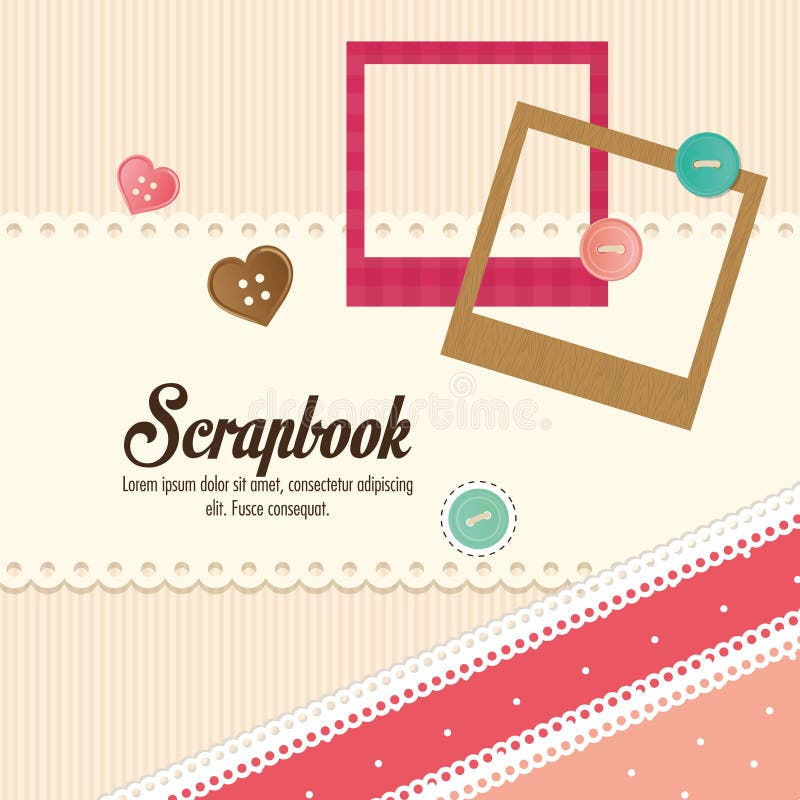 Design of Scrapbook Icons, Vector Design Stock Vector - Illustration of ...