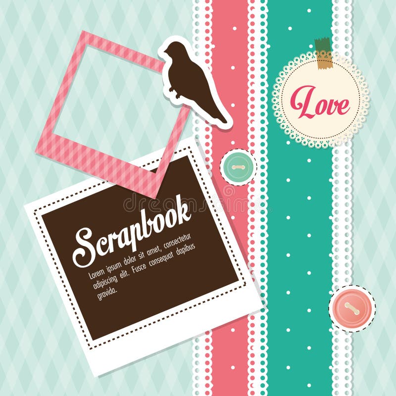 Design of Scrapbook Icons, Vector Design Stock Vector - Illustration of ...