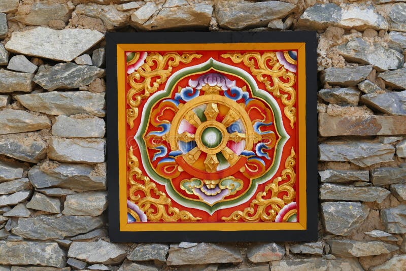 The Design of Sculpture Art in Bhutan Style Stock Photo - Image of ...