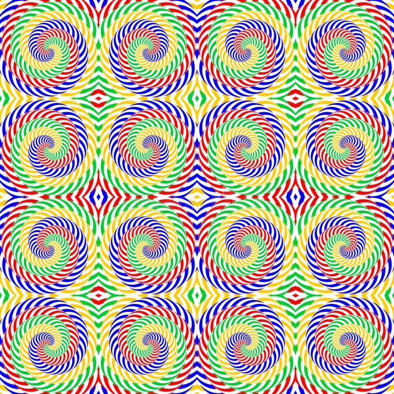 Design Seamless Colorful Spiral Movement Pattern Stock Vector ...