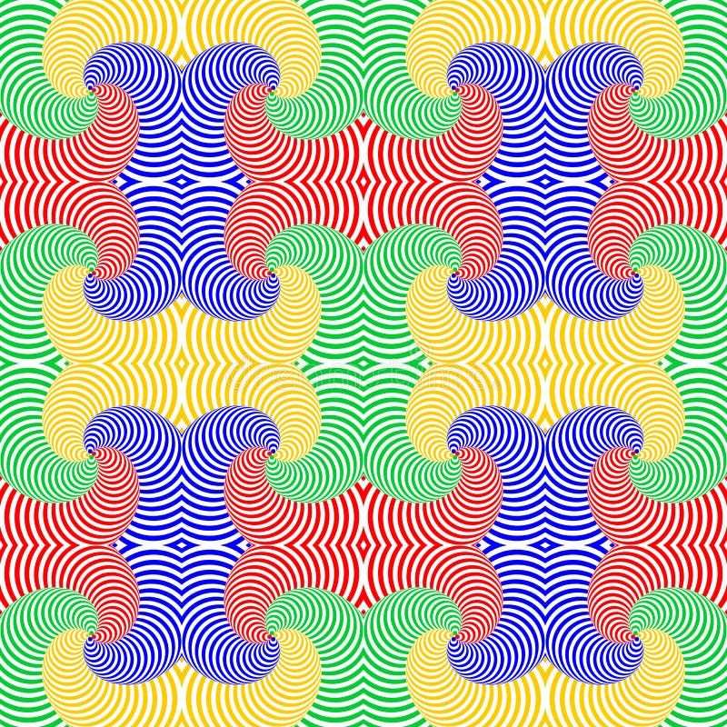 Design Seamless Colorful Whirl Pattern Stock Vector - Illustration of ...