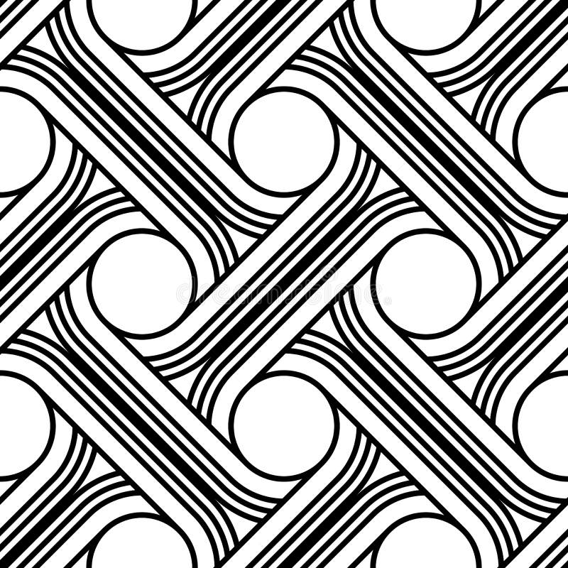 Design Seamless Interlaced Pattern Stock Vector - Illustration of ...