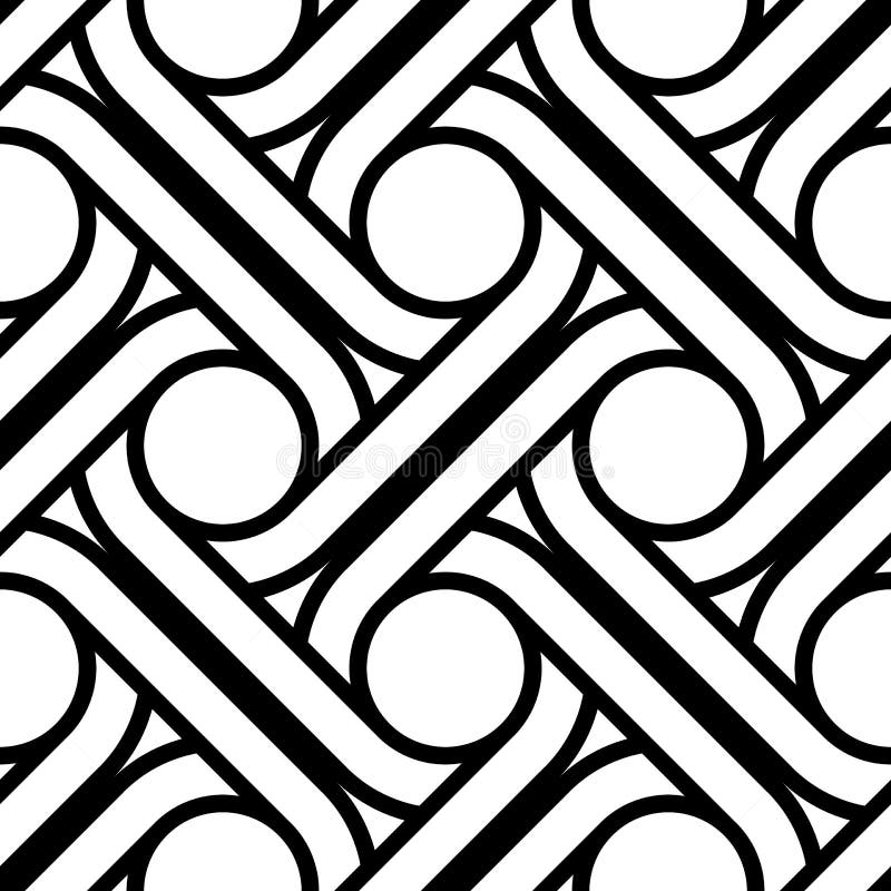 Design Seamless Interlaced Pattern Stock Vector - Illustration of round ...