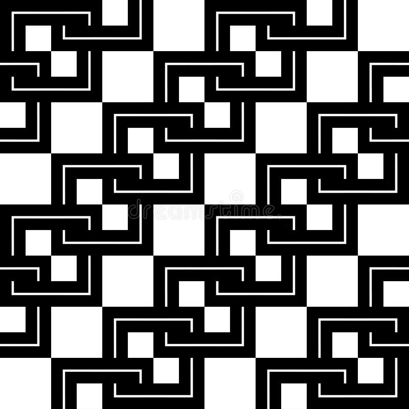 Monochrome Chain Link Seamless Pattern Stock Vector - Illustration of ...