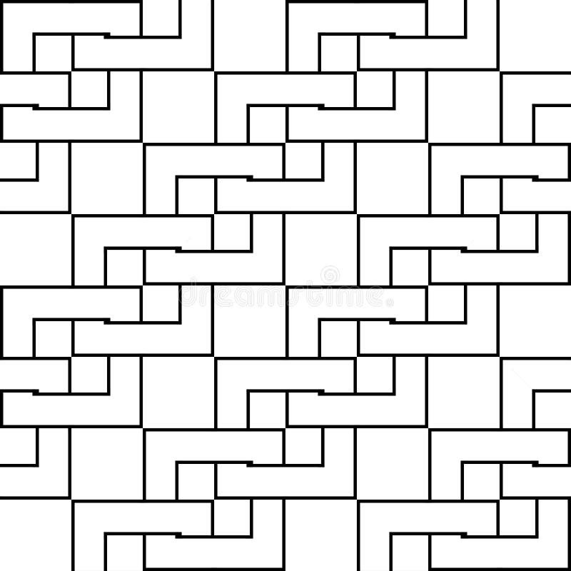 Monochrome Chain Link Seamless Pattern Stock Vector - Illustration of ...