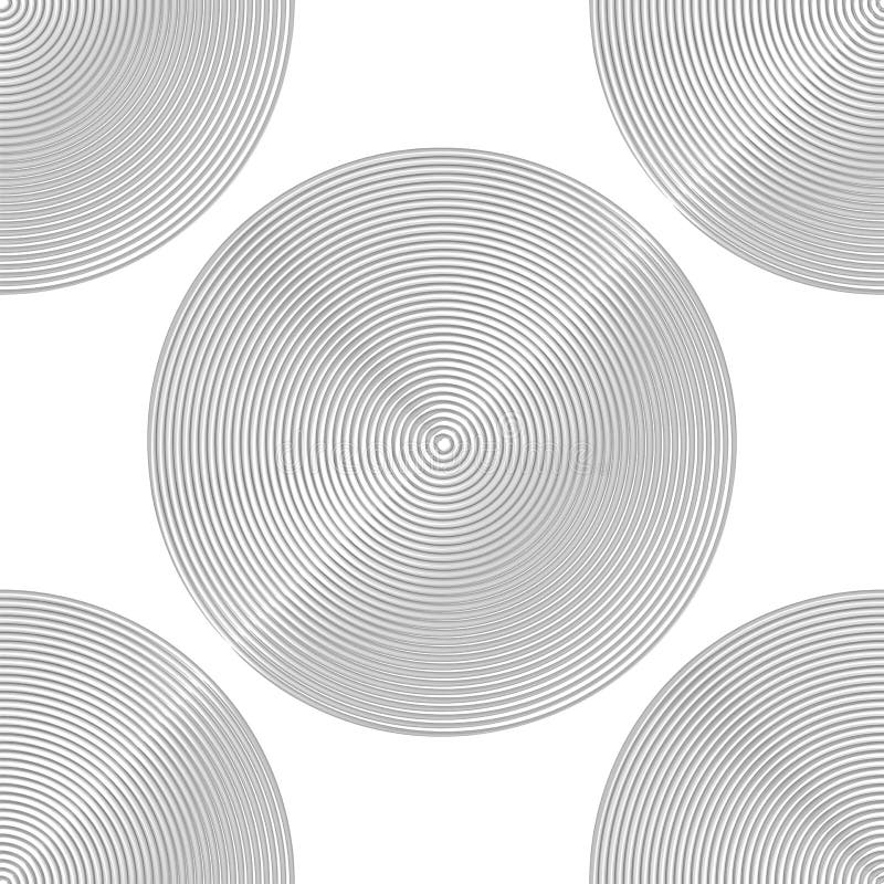 Design Seamless Monochrome Circle Background Stock Vector