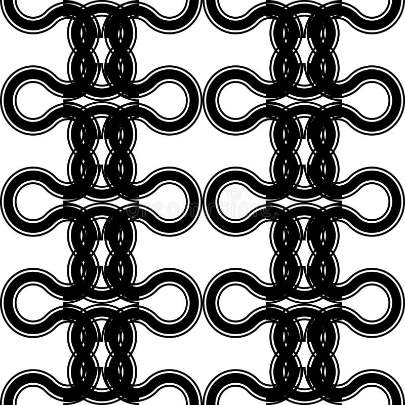 Design Seamless Monochrome Decorative Braid Pattern Stock Vector ...
