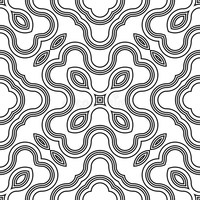 Design Seamless Monochrome Decorative Pattern Stock Vector ...