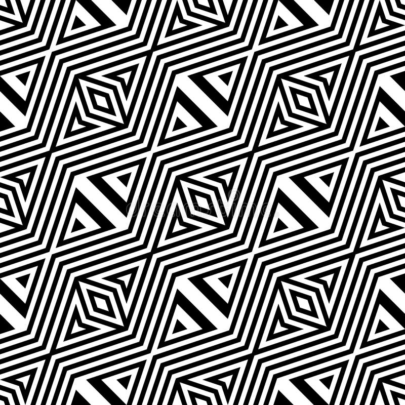 Design Seamless Monochrome Diamond Pattern Stock Vector - Illustration ...
