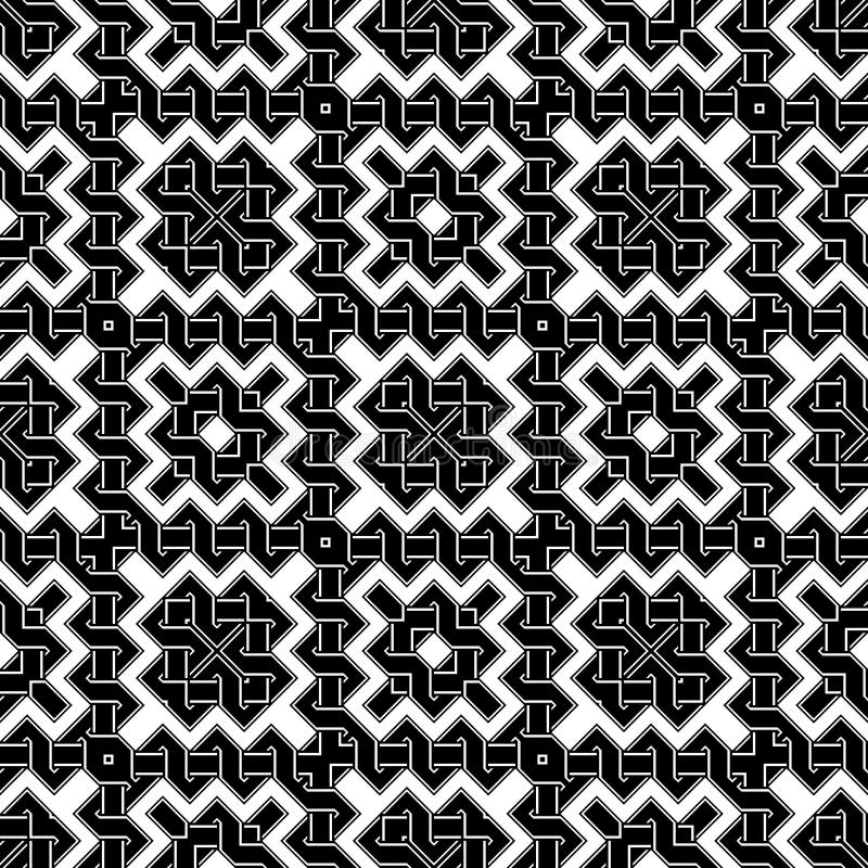 Design Seamless Monochrome Geometric Pattern Stock Vector ...