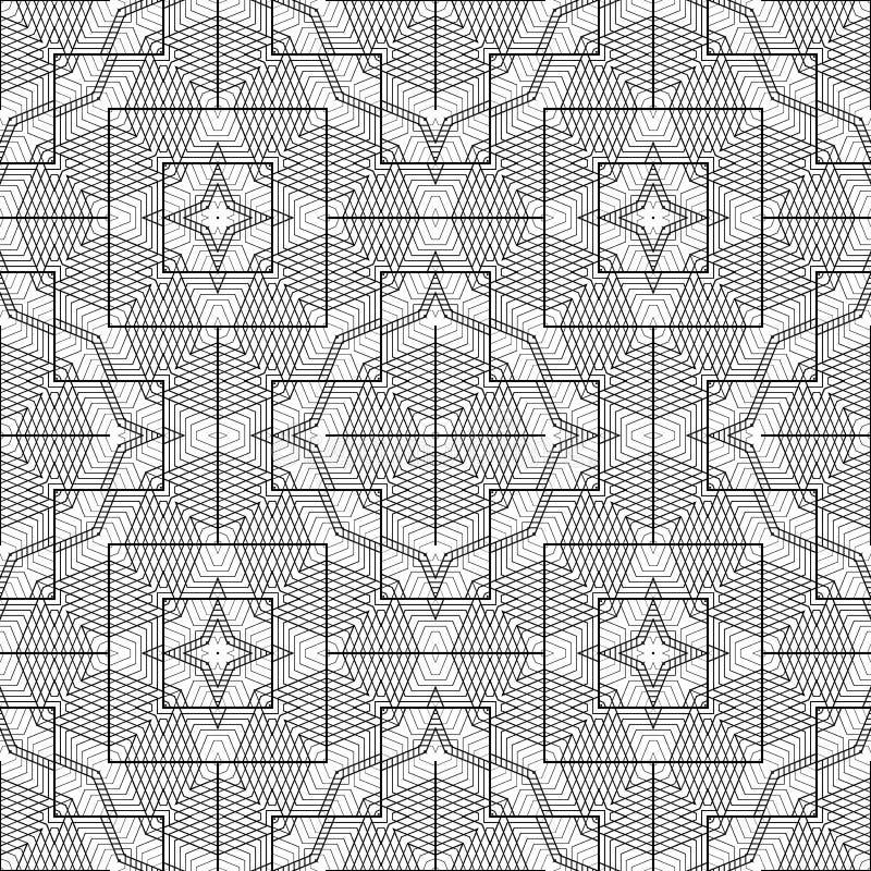Design Seamless Monochrome Geometric Pattern Stock Vector ...