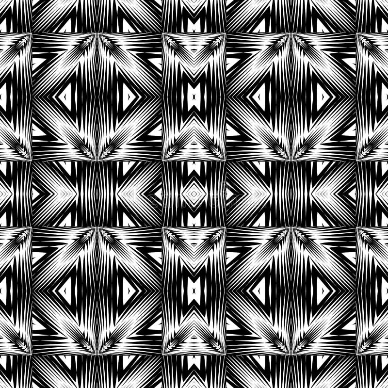 Design Seamless Monochrome Geometric Pattern Stock Vector