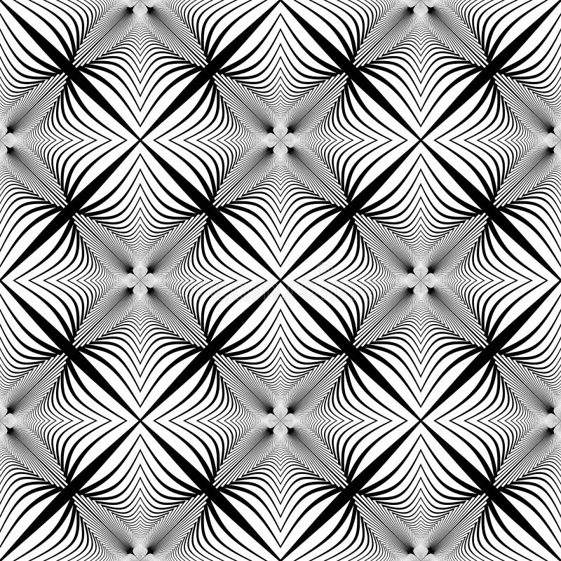 Design Seamless Monochrome Geometric Pattern Stock Vector ...