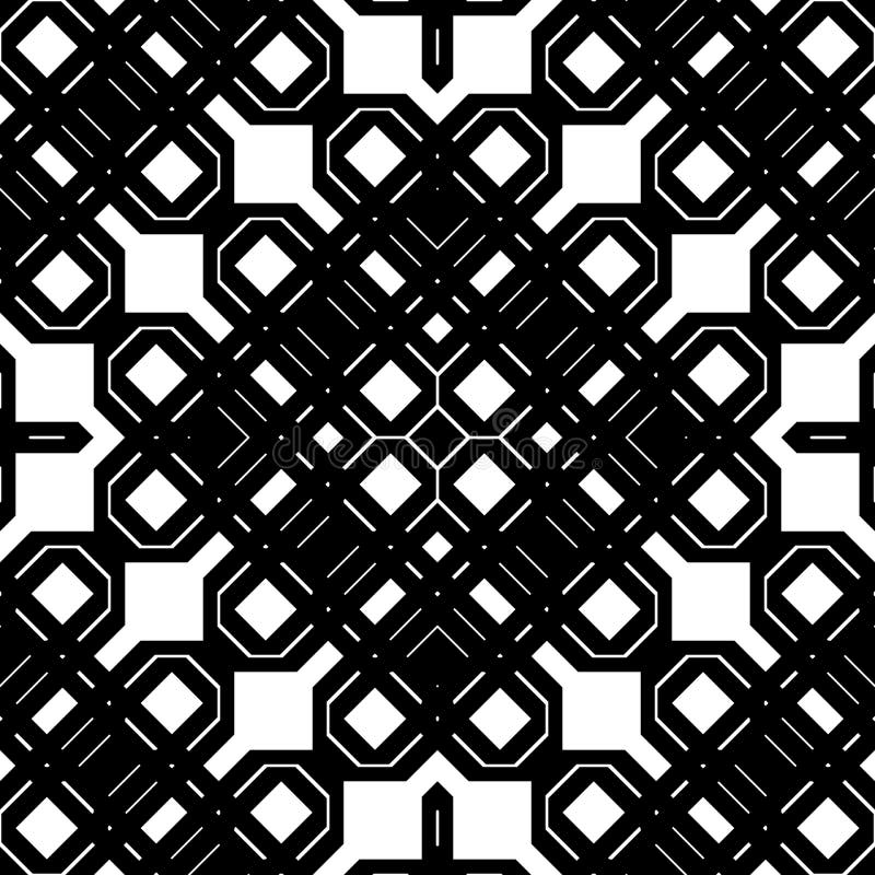 Design Seamless Monochrome Geometric Pattern Stock Vector ...