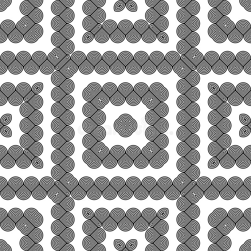 Design Seamless Monochrome Grating Decorative Pattern Stock Vector ...