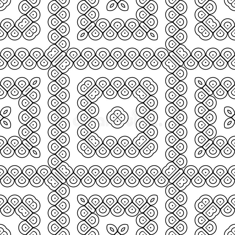 Design Seamless Monochrome Grating Decorative Pattern Stock Vector ...