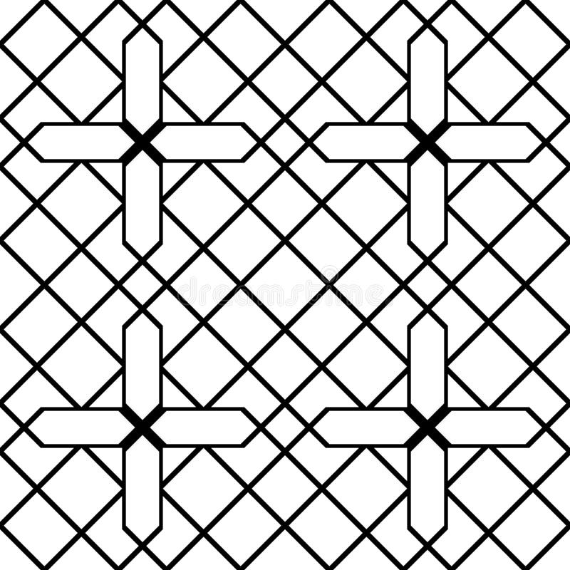 Design Seamless Monochrome Grating Pattern Stock Vector - Illustration ...