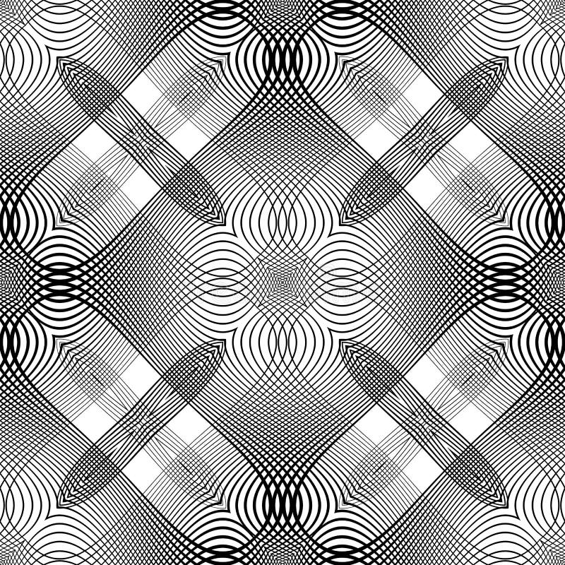 Design Seamless Monochrome Grid Pattern Stock Vector - Illustration of ...