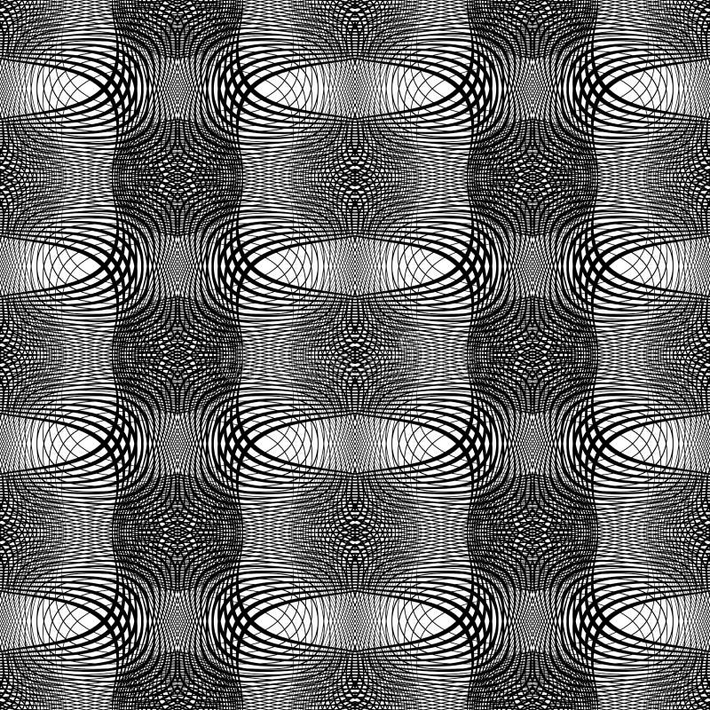 Design Seamless Monochrome Grid Pattern Stock Vector - Illustration of ...