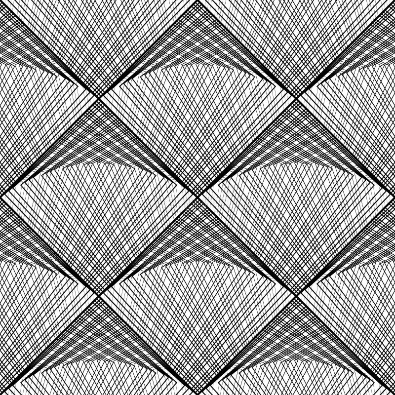 Design Seamless Monochrome Grid Pattern Stock Vector - Illustration of ...